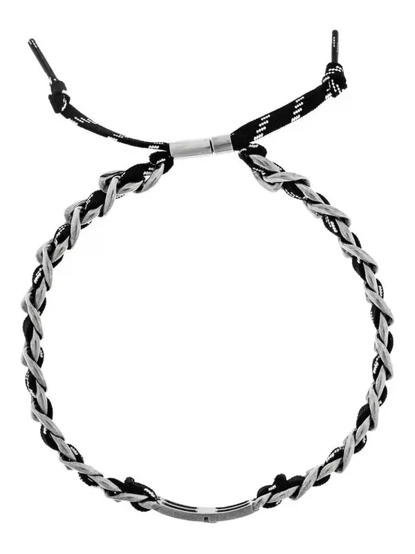 Balenciaga Bb Icon Braided-chain Necklace - Silver