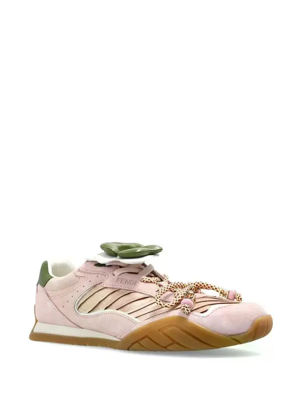 Fendi Flower-patch Panelled Sneakers