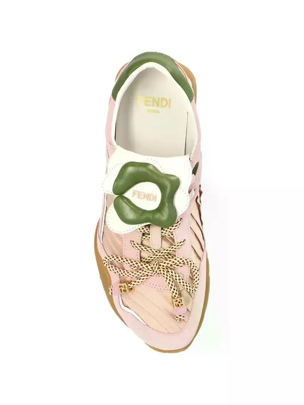 Fendi Flower-patch Panelled Sneakers