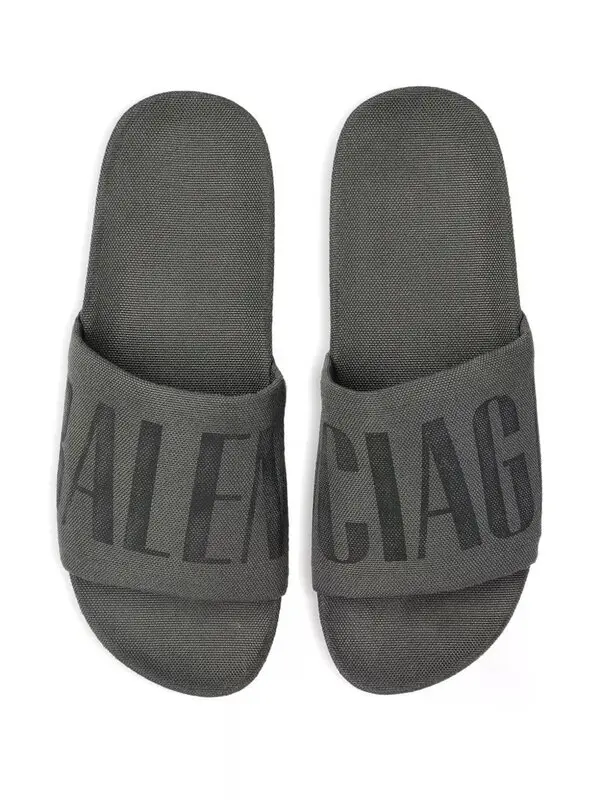Balenciaga Logo Print Slides