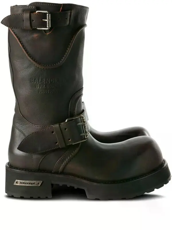 Balenciaga Buckle-detailing Boots - Brown