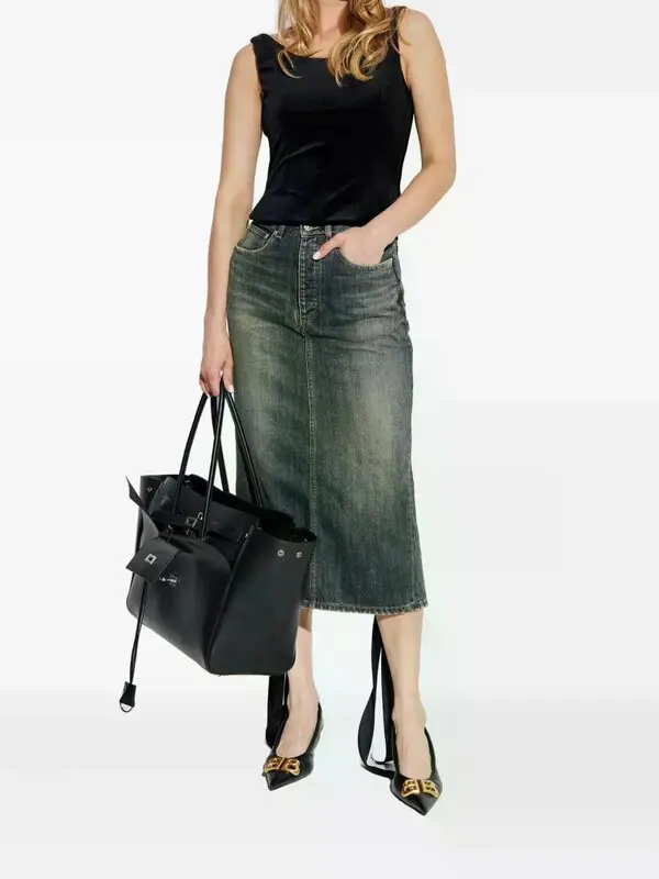 Balenciaga Lace-up Midi Skirt