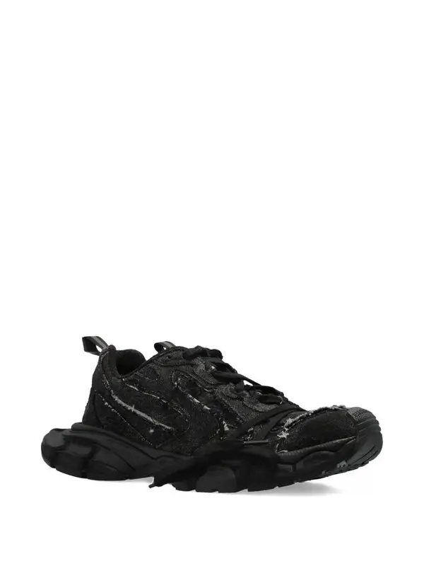 Balenciaga 3xl Distressed Sneakers - Black