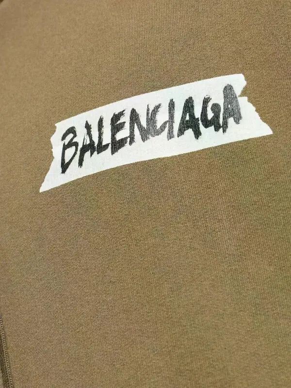 Balenciaga Masking Tape Zip-up Hoodie