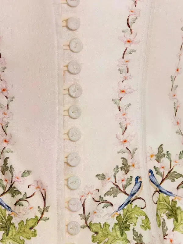 Agua Bendita Abelia Anhelo Embroidered Top