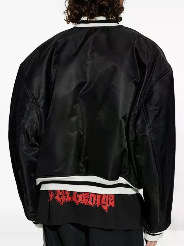 Balenciaga X Nba Logo Patch Bomber Jacket