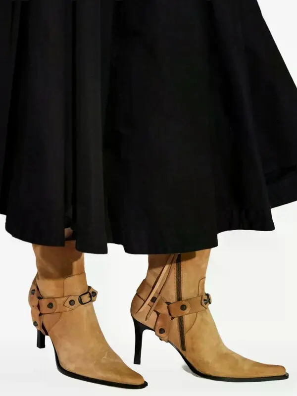 Balenciaga City Buckle-strap Leather Boots