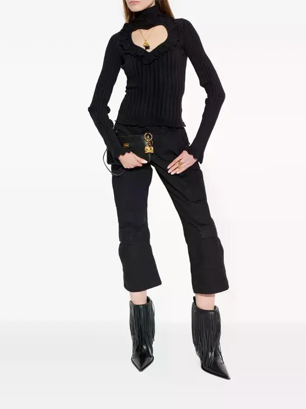 Balenciaga Ruffled Heart-cutout Sweater