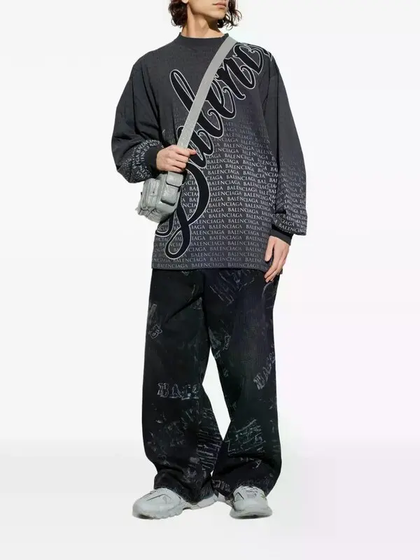 Balenciaga Printed Long-sleeved T-shirt