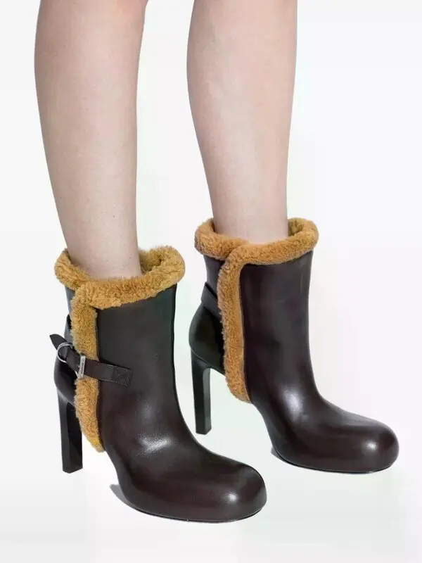 Balenciaga Fargo H100 Shearling-trim Ankle Boots