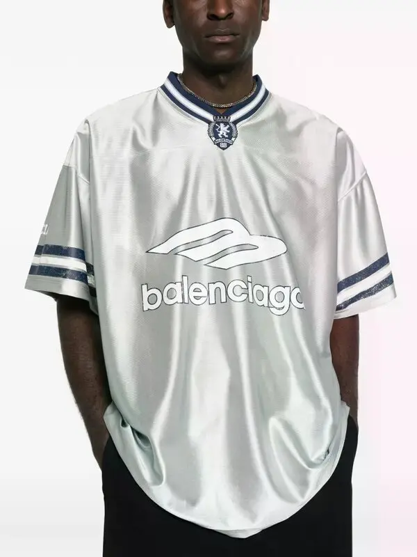 Balenciaga Logo V-neck T-shirt
