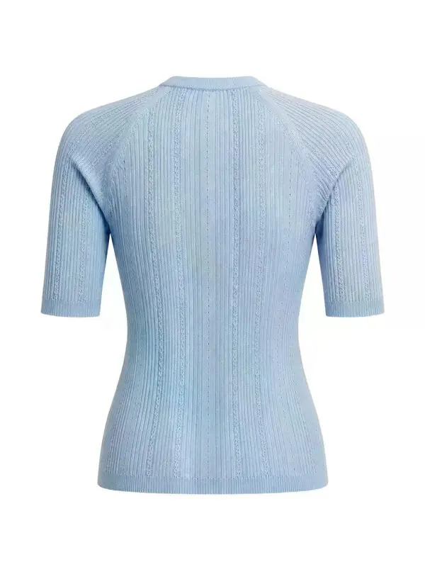 Veronica Beard Brielle Pointelle-knit Sweater