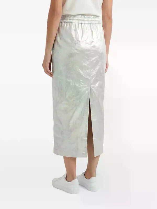 Brunello Cucinelli Metallic Drawstring Skirt