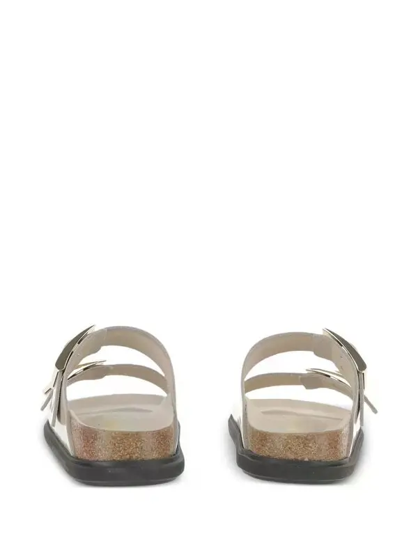 BIRKENSTOCK Arizona Buckle-fastening Leather Sandals - White