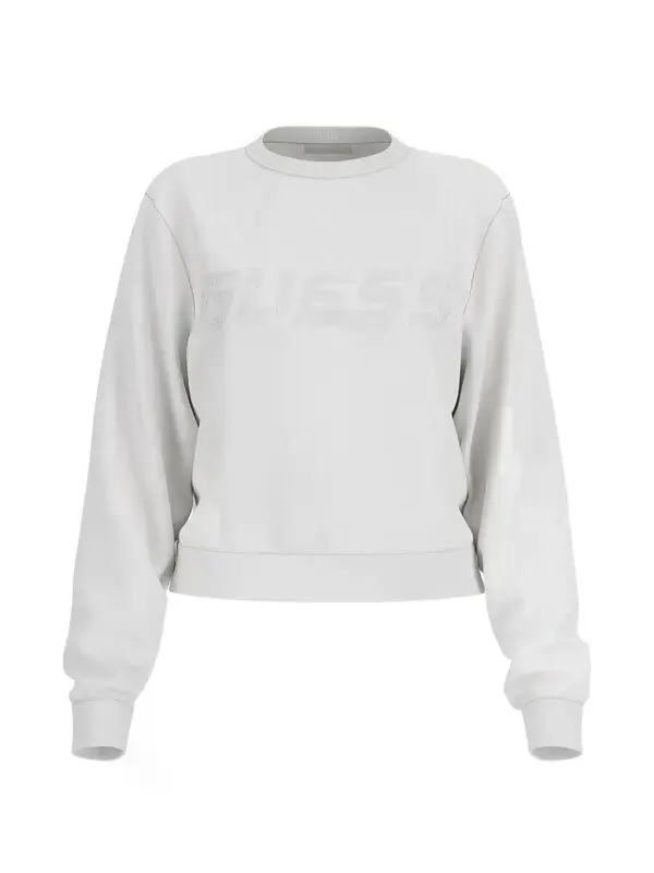 Guess Rhinestone Embellished Logo Sweatshirt - Grey