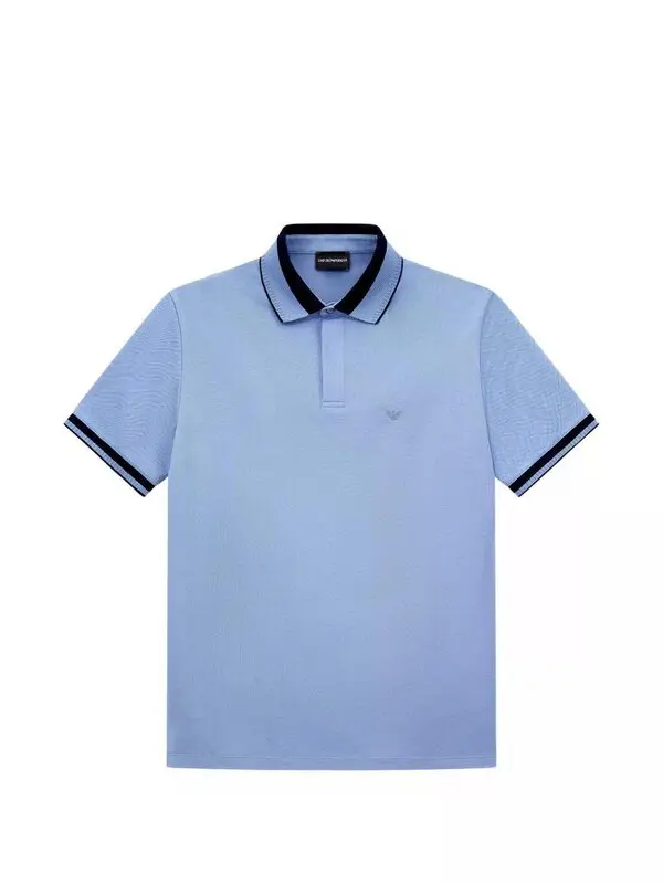 Emporio Armani Logo-embroidered Polo Shirt - Blue