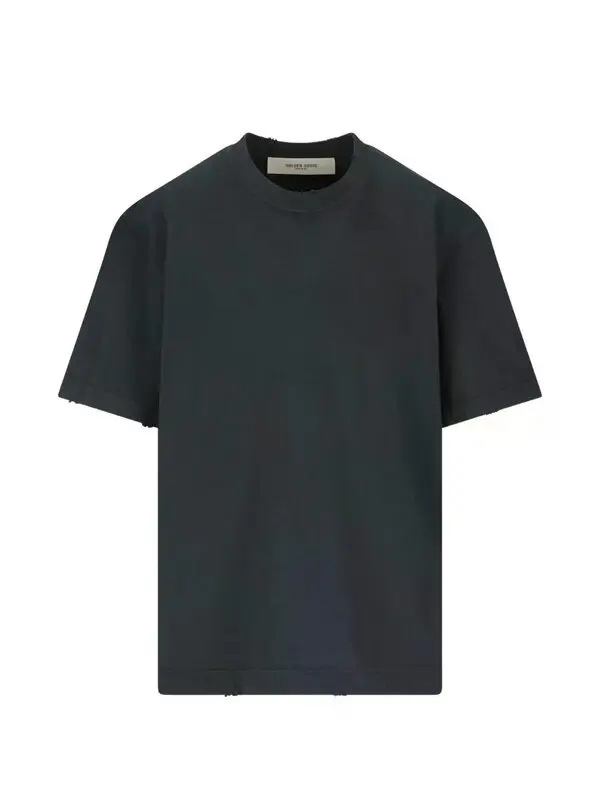 GOLDEN GOOSE Bleached Logo Embroidered T-shirt