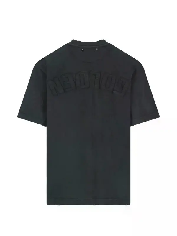 GOLDEN GOOSE Bleached Logo Embroidered T-shirt