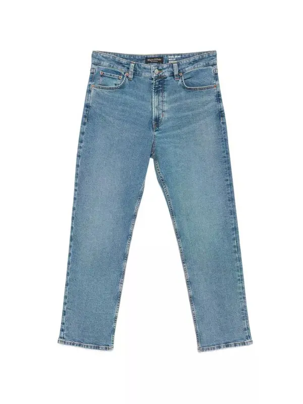 Marc O'polo Straight-leg Jeans With Logo Patch