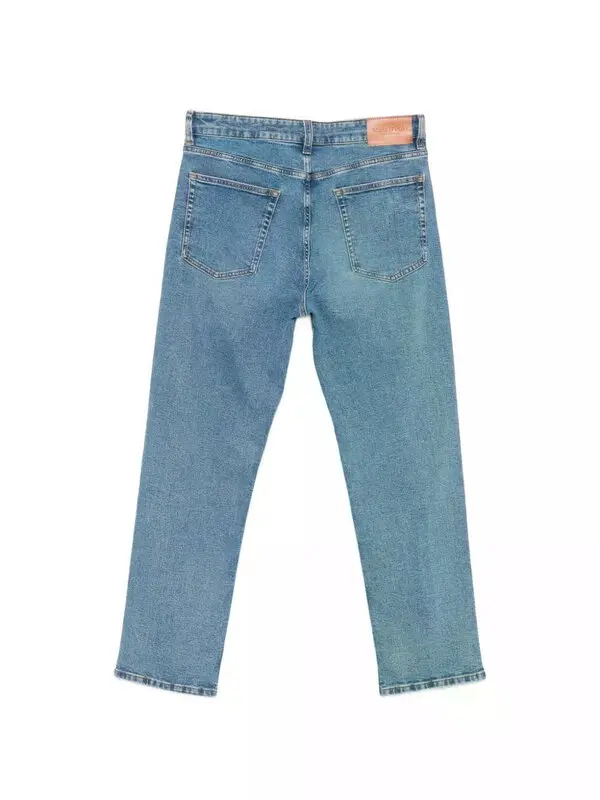 Marc O'polo Straight-leg Jeans With Logo Patch