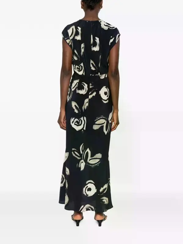 Max Mara Floral Print Tie-waist Dress