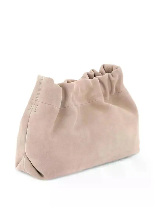 Brunello Cucinelli Gathered Suede Clutch Bag