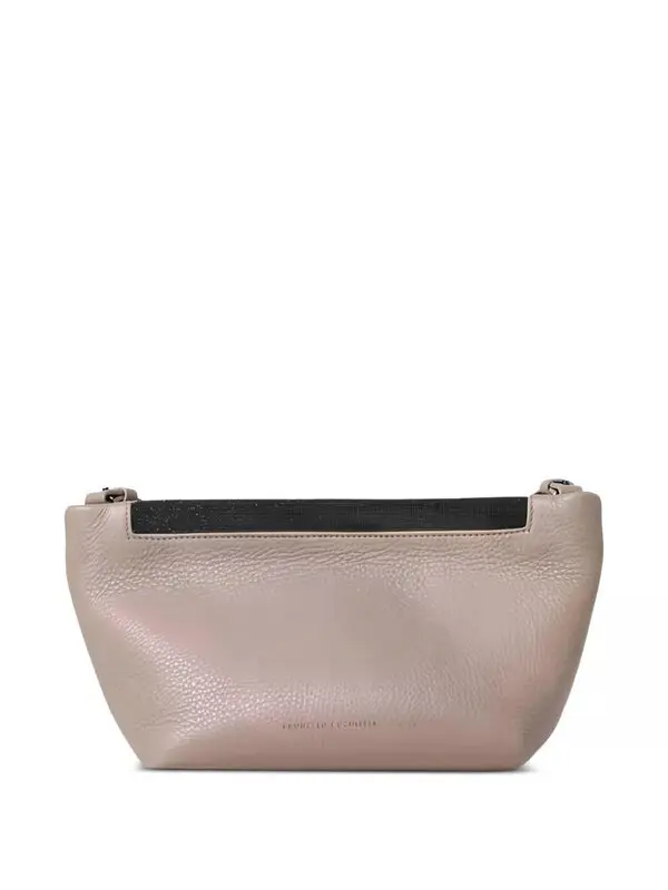 Brunello Cucinelli Grained Leather Shoulder Bag - Neutrals