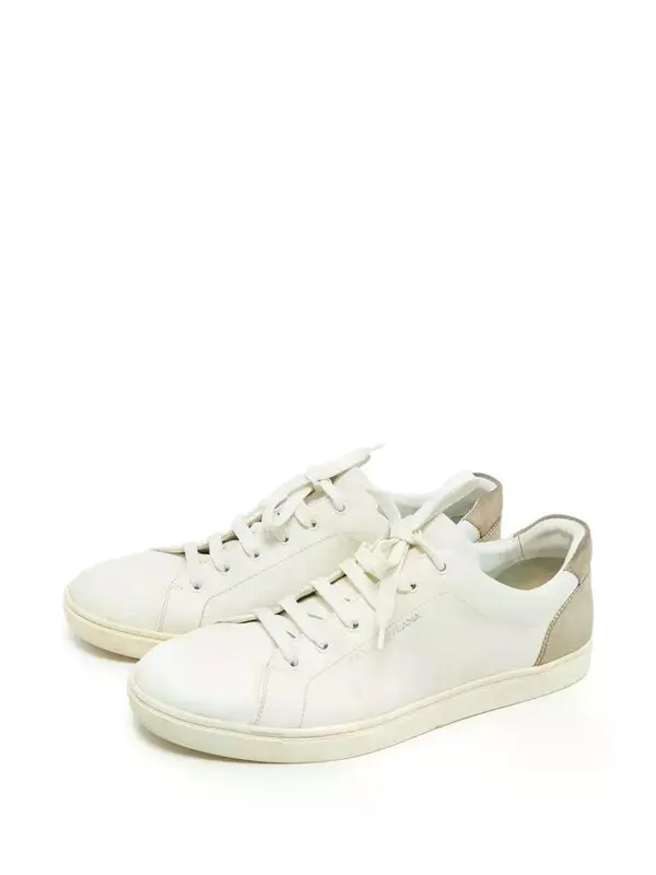 Dolce & Gabbana Leather Suede Paneled Sneakers