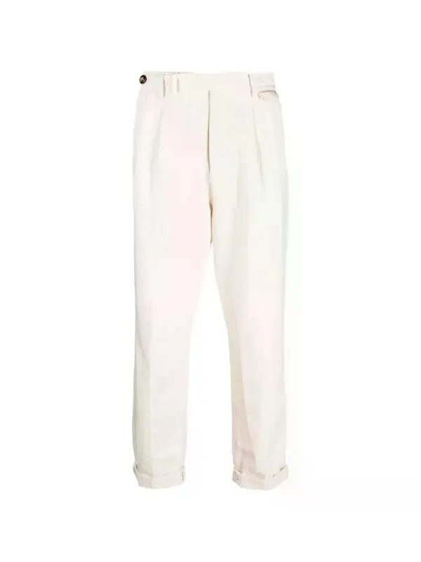 Brunello Cucinelli Pleated Cuffed Trousers - Neutrals