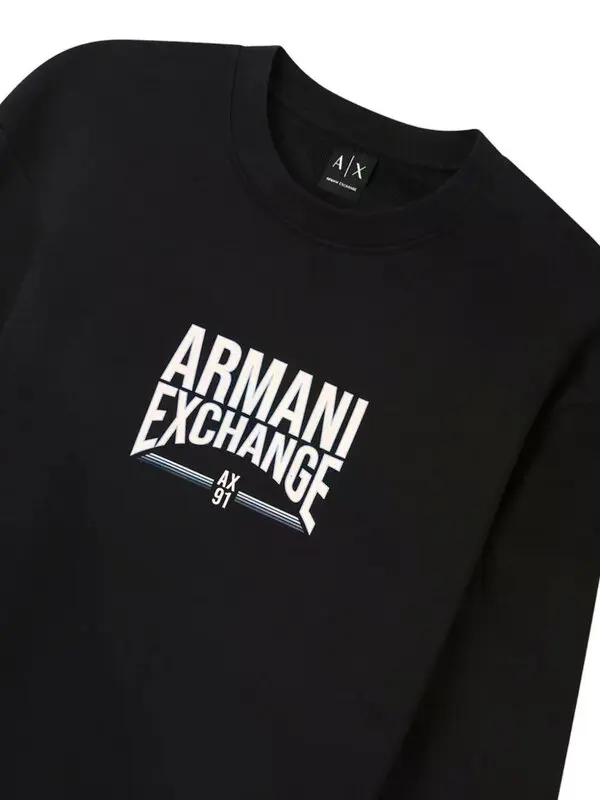 Armani Exchange Logo Print Sweatshirt - Blue