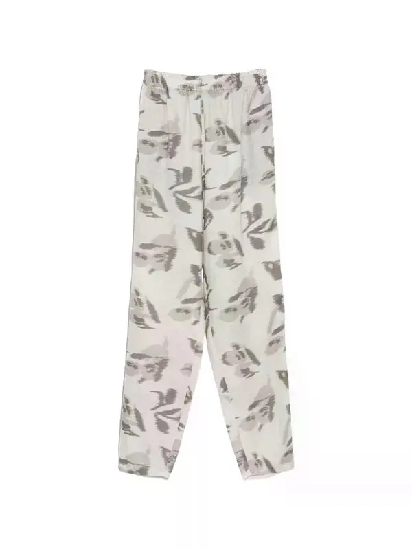 Emporio Armani Abstract Print Trousers - Grey