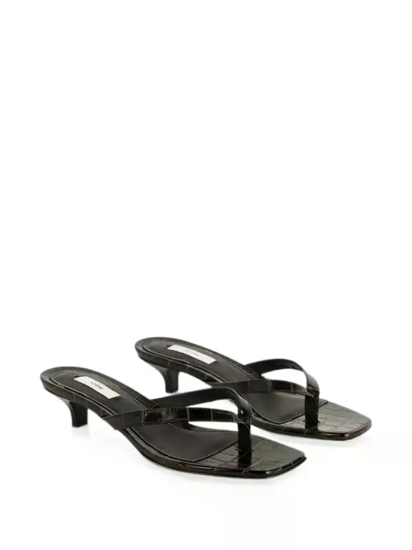 TOTEME Croc-effect Kitten-heel Sandals