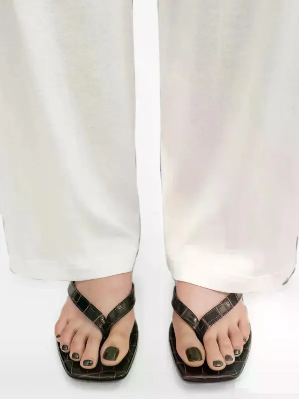 TOTEME Croc-effect Kitten-heel Sandals