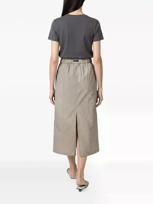Brunello Cucinelli Crinkled Midi Skirt - Neutrals