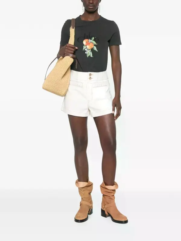Chloé Logo And Fruit Print T-shirt