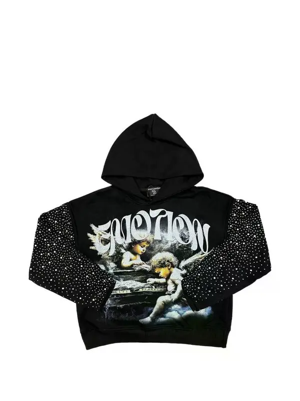 MIXED EMOTION Rhinestone Embellished Hoodie