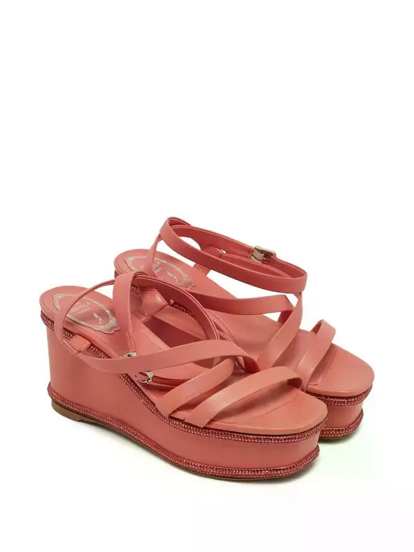 Rene Caovilla Crystal-embellished Wedge Sandals
