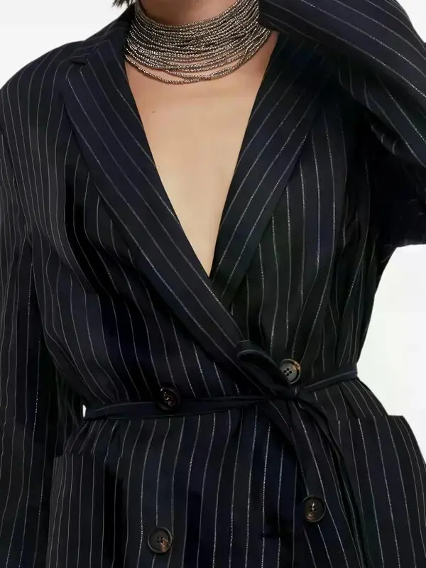 Brunello Cucinelli Pinstripe Blazer - Blue