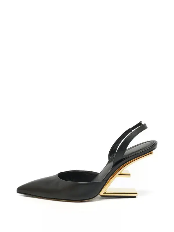 Fendi First Pointed Slingback Pumps - Black