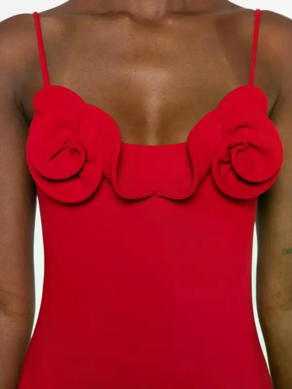 Magda Butrym Floral Appliqué Midi Dress