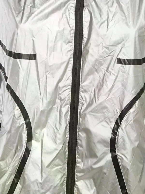Stella McCartney X Adidas Metallic Hooded Zip-up Jacket - Silver