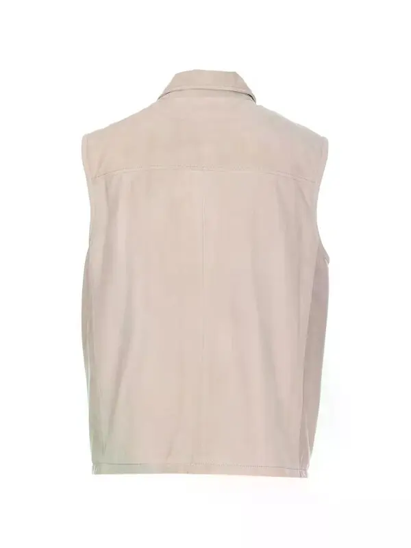 Brunello Cucinelli Sleeveless Leather Jacket
