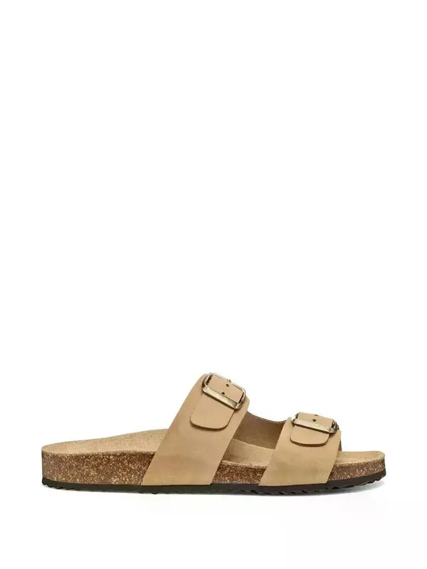 Geox Suede Buckle Slides