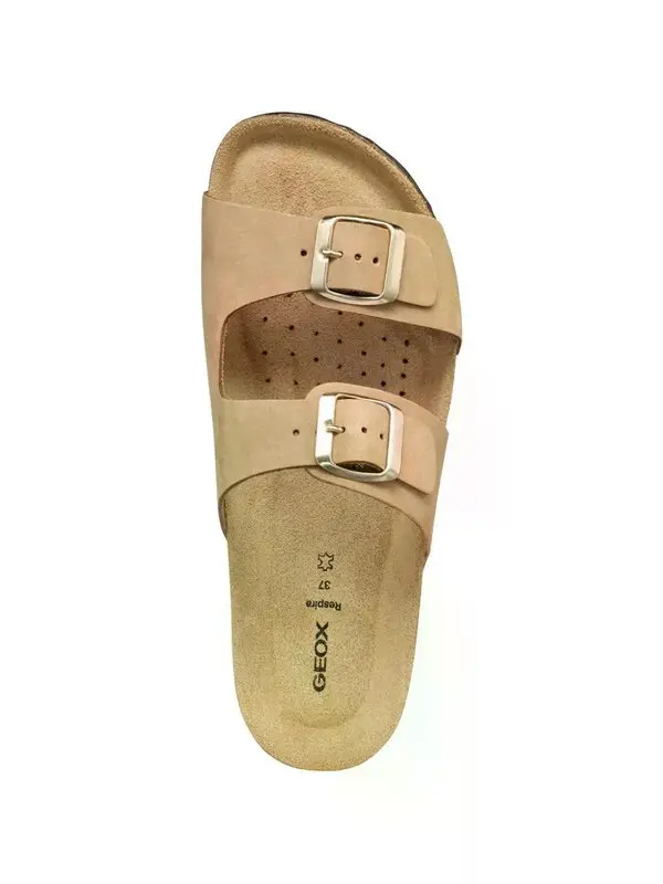 Geox Suede Buckle Slides