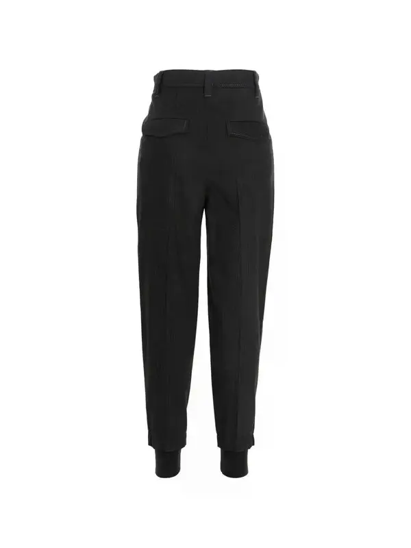 Brunello Cucinelli Dark Tapered-leg Pleated Trousers - Grey