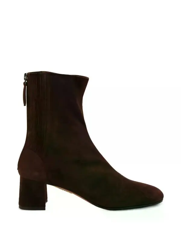 AQUAZZURA Pointed-toe Ankle Boots - Brown