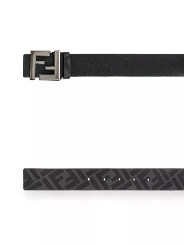 Fendi Squared Ff Logo Reversible Belt
