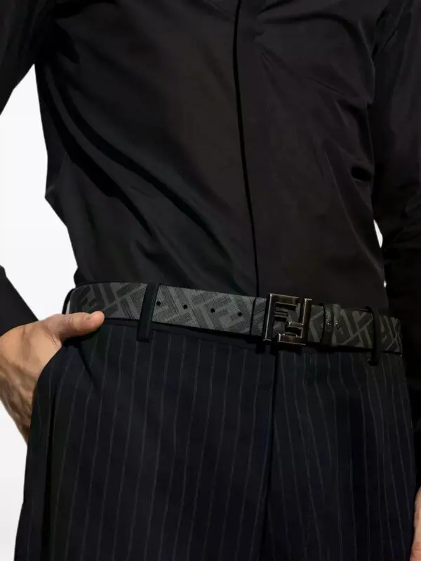 Fendi Squared Ff Logo Reversible Belt