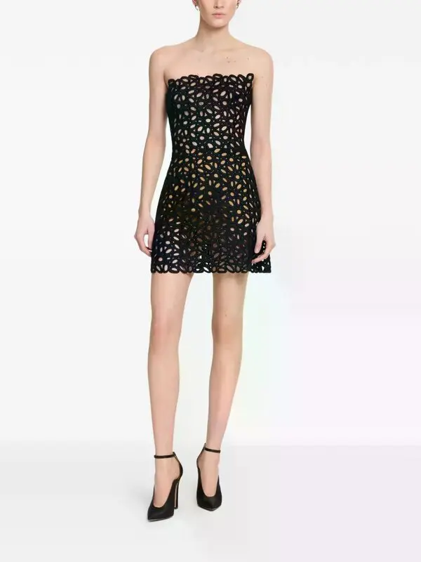 Elie Saab Macramé Mini Dress