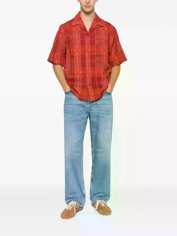 Nn07 Ben Check-pattern Shirt - Red